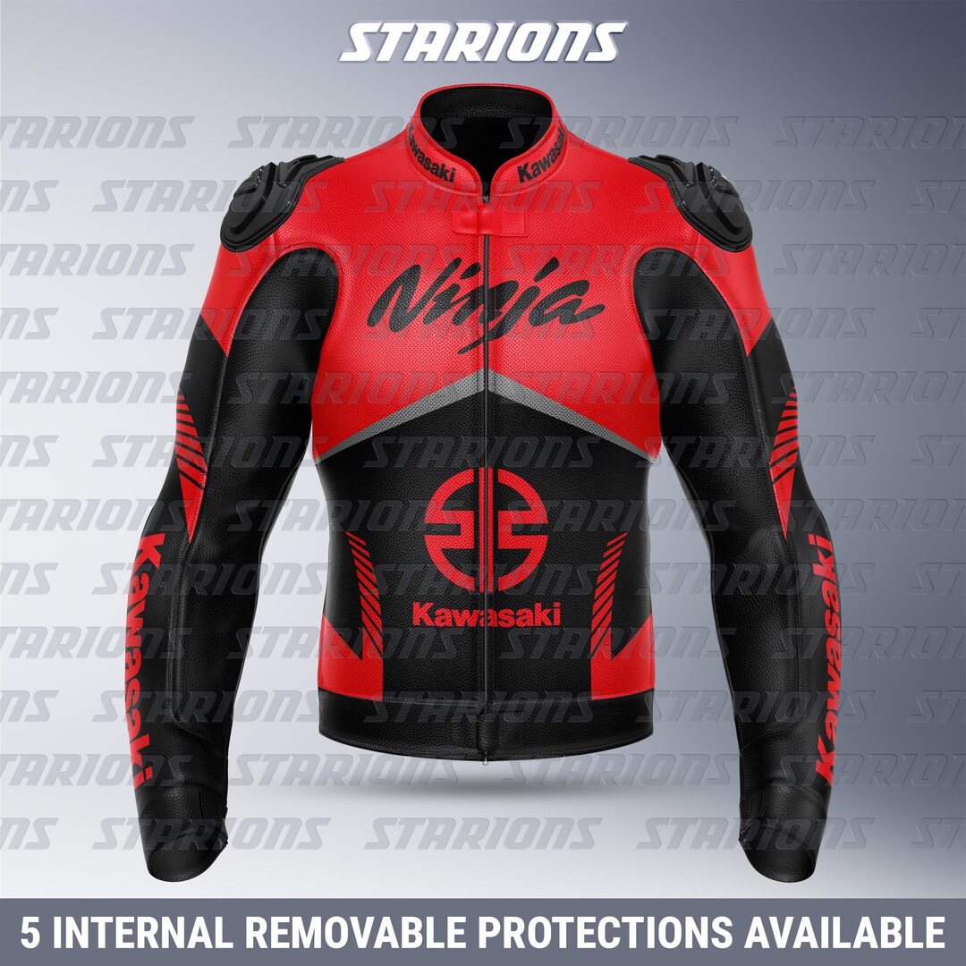 Kawasaki Ninja Red Leather Motorcycle Race Jacket - Etsy