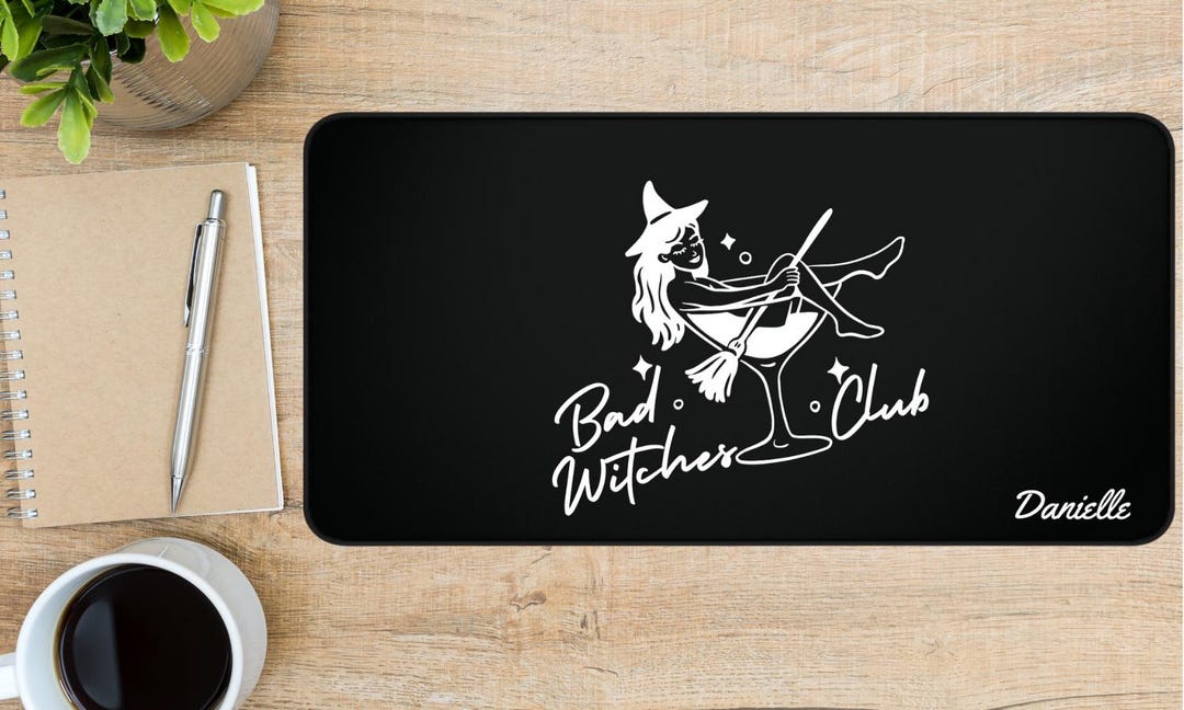 Bad Witches Club Desk Mat, Witch Desk Pad, Witchy Office Decor, Gothic ...