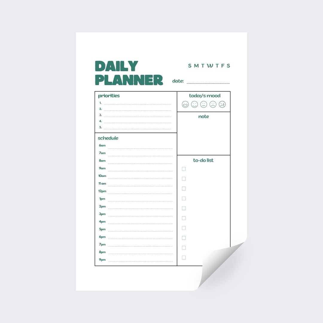 Daily Task & Habit Tracker Planner Printable | Undated To-do List ...