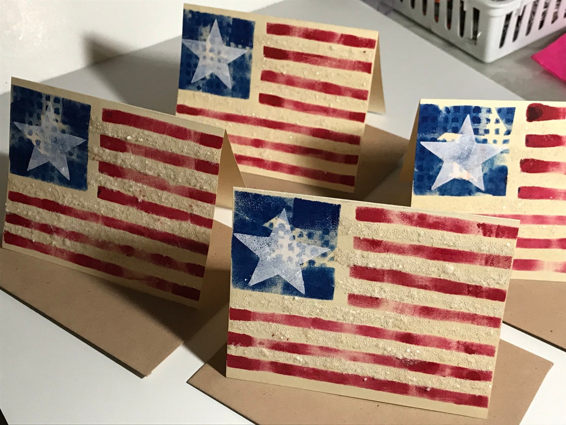 Patriotic Note Cards Flag Note Cards America Note Cards | Etsy