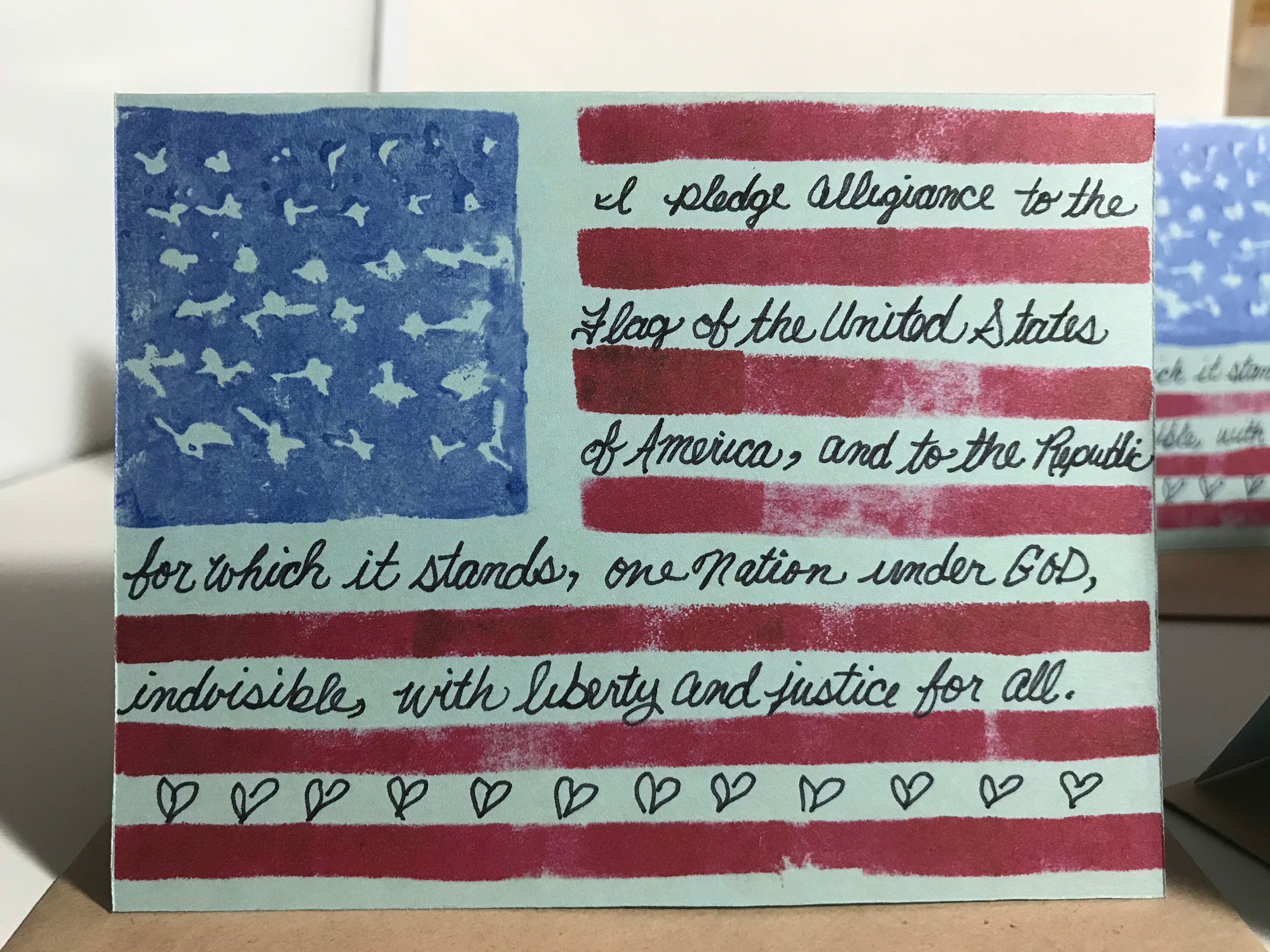 Patriotic Note Cards Flag Note Cards America Note Cards | Etsy