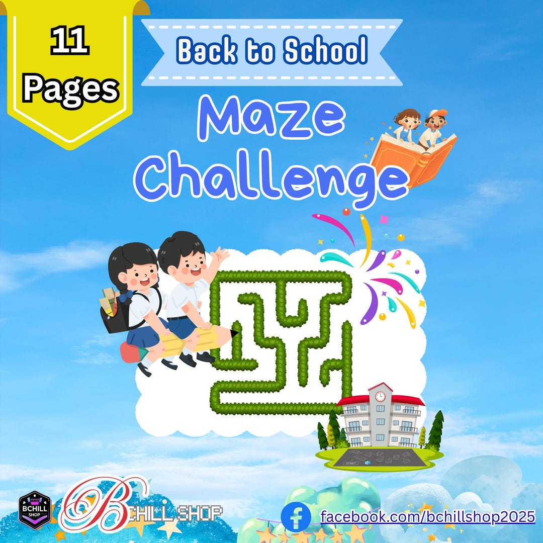Back to School Mazes | Printable Activity Pages for Kids | Instant ...