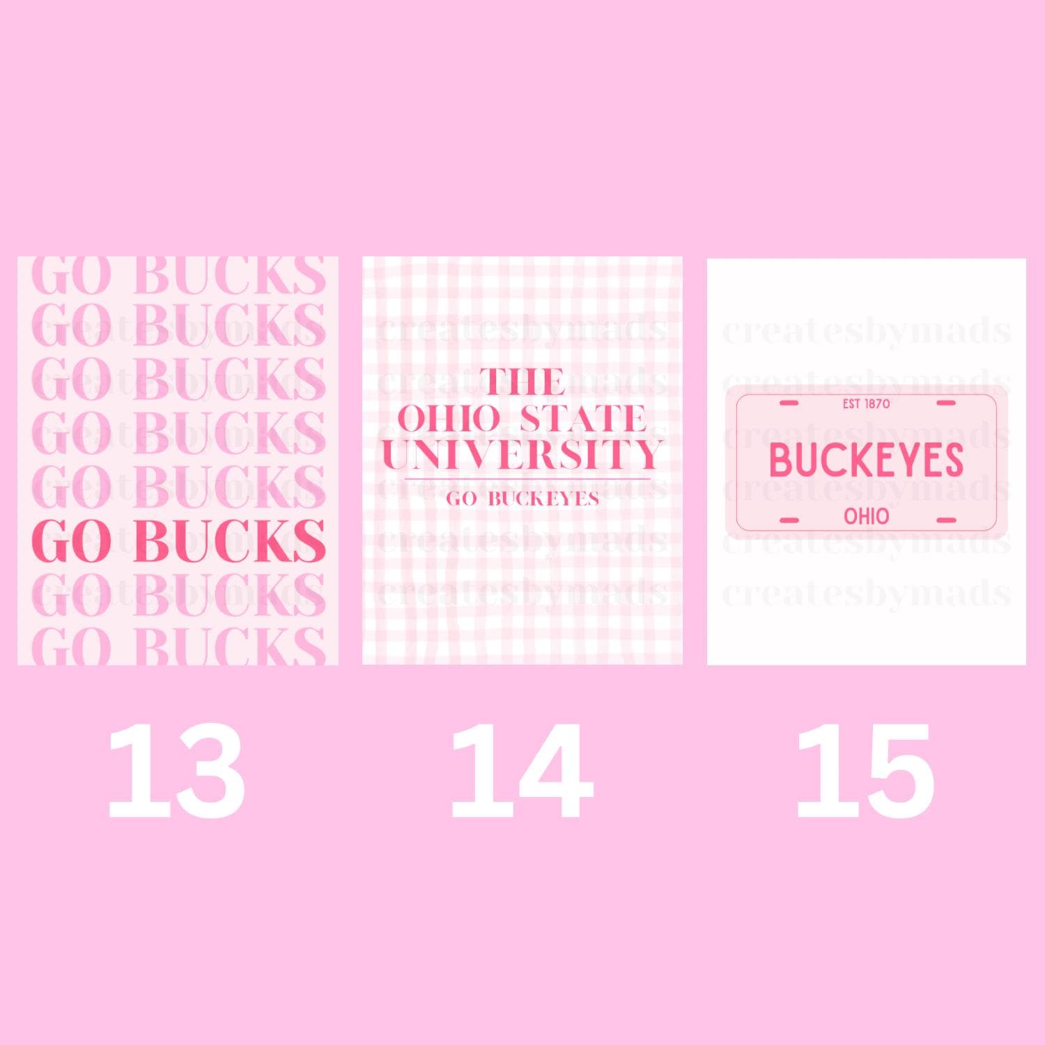 Ohio State Pink Digital Prints, Wall Decor, Dorm, OSU - Etsy
