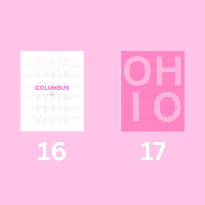 Ohio State Pink Digital Prints, Wall Decor, Dorm, OSU - Etsy