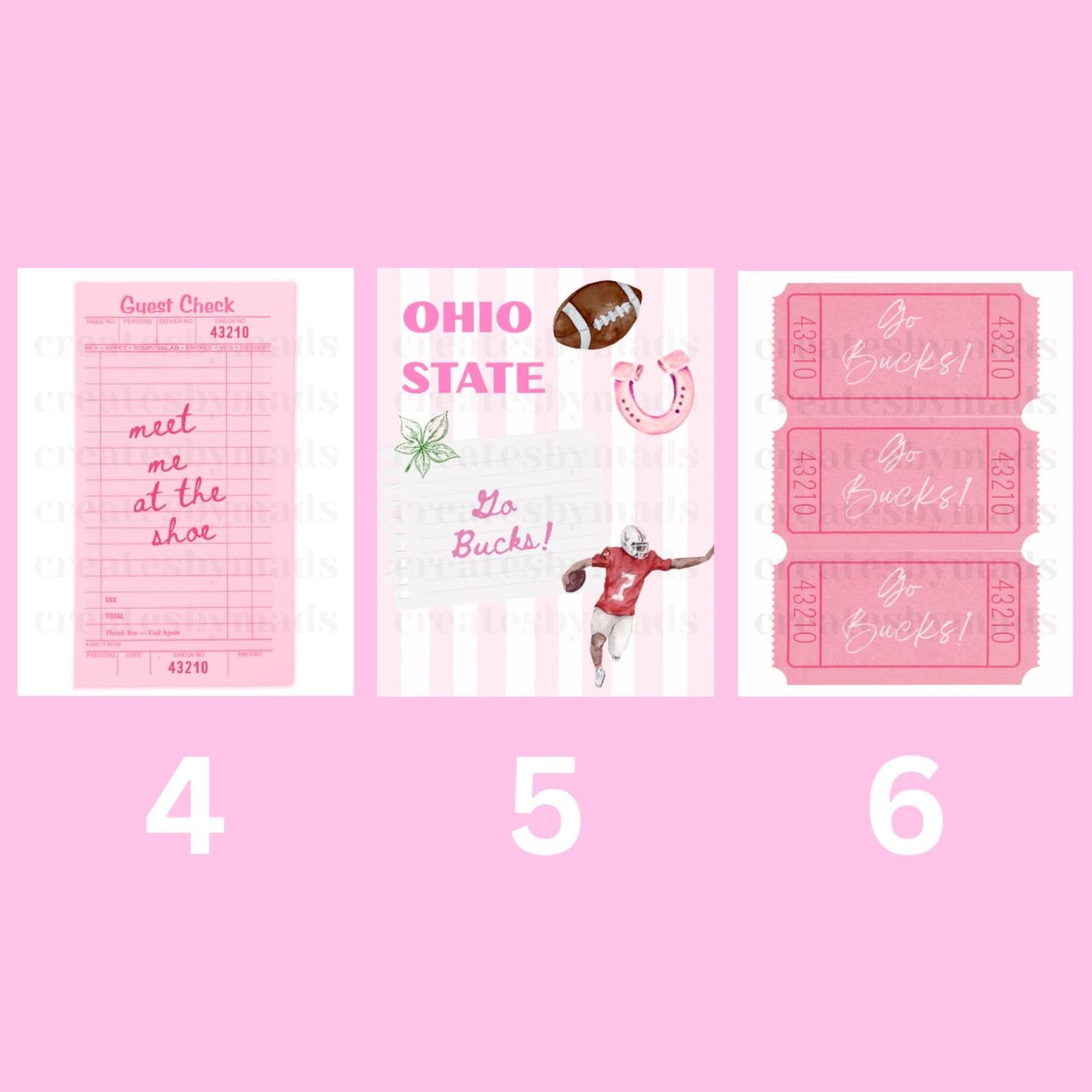 Ohio State Pink Digital Prints, Wall Decor, Dorm, OSU - Etsy