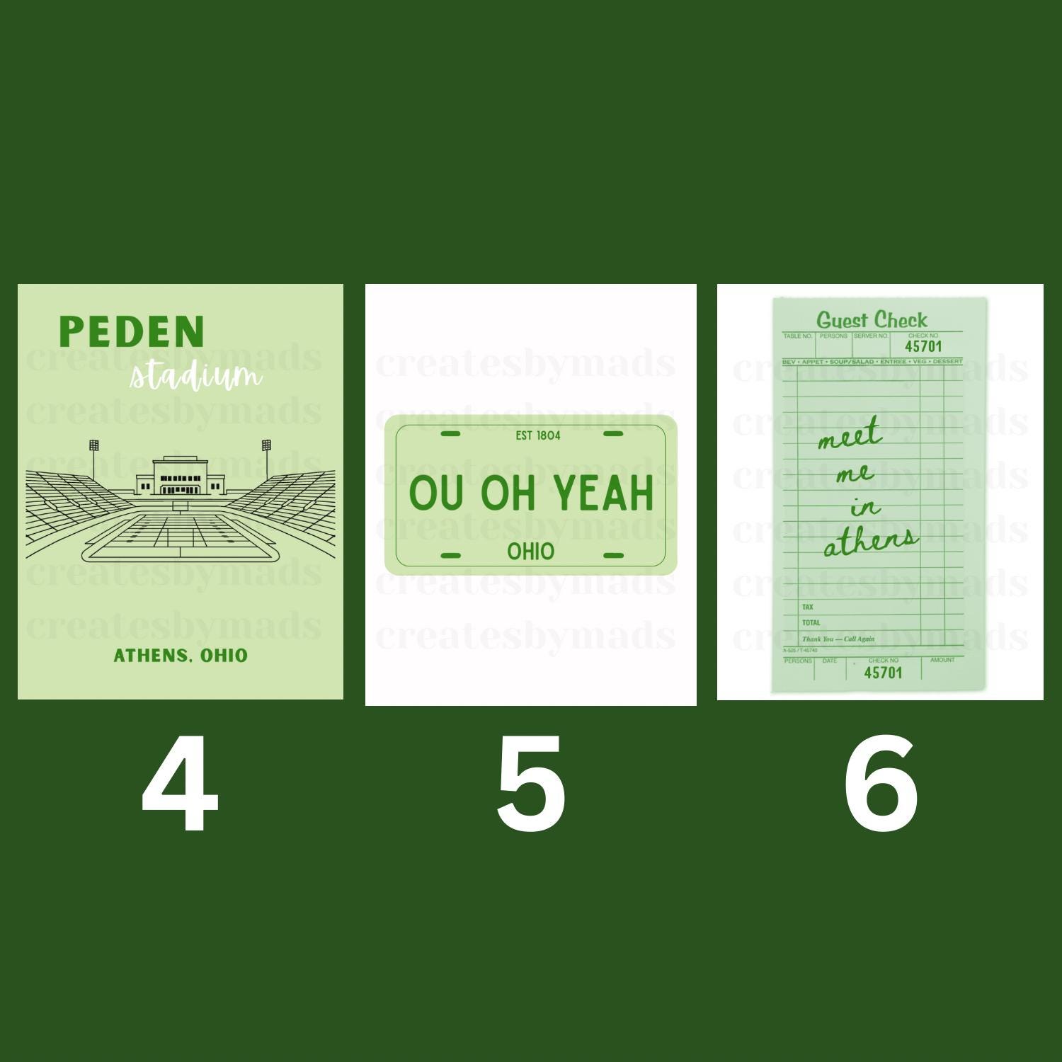 Ohio University Digital Prints, Wall Decor, Dorm, OU - Etsy