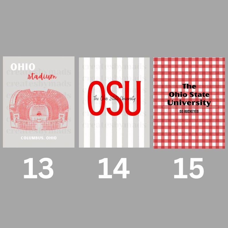 Ohio State Digital Prints, Wall Decor, Dorm, OSU - Etsy