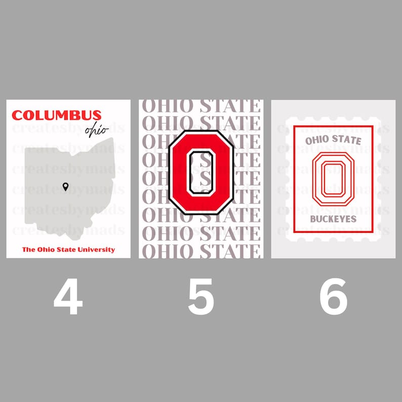 Ohio State Digital Prints, Wall Decor, Dorm, OSU - Etsy