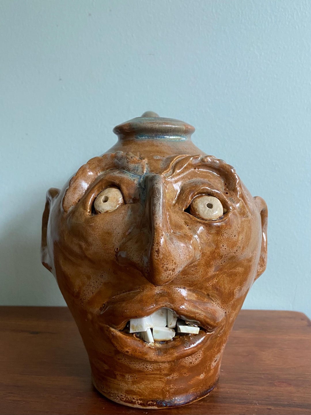 Edgefield Style Face Jug - Etsy