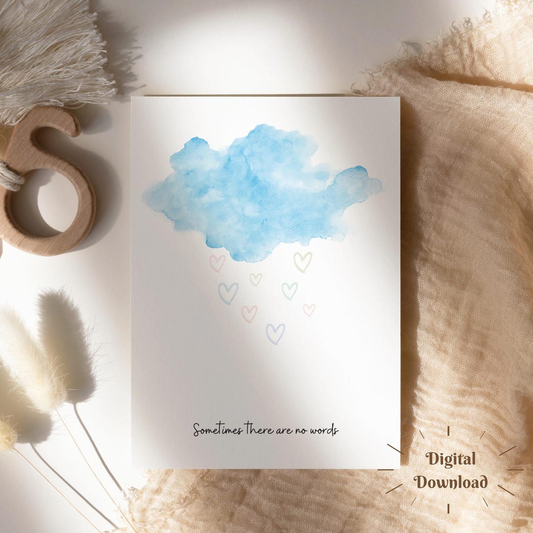 Condolence Card, Baby Loss, Miscarriage Sympathy Card Printable - Etsy