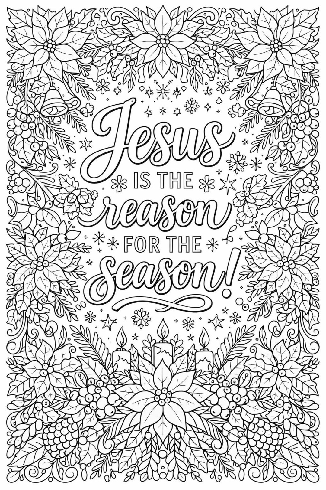 Christian Christmas Coloring Page PDF | Bible Verses for Kids Digital ...
