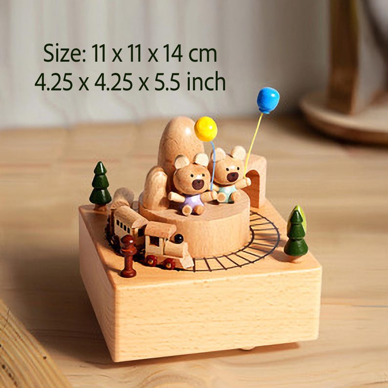 Personalized Wooden Music Box, Engraved Ballerina Carousel Keepsake ...