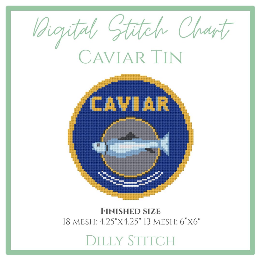 Caviar Tin- Digital Stitch Chart for Needlepoint - Etsy