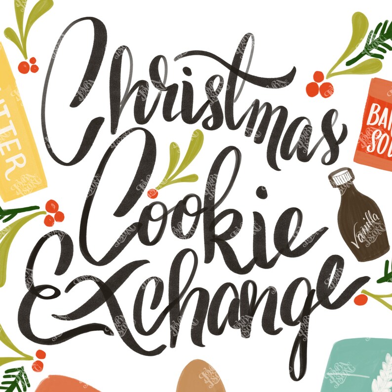 Christmas Cookie Exchange Invitation - Editable Instant Digital ...