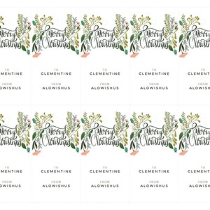 Editable Holiday Gift Tags - Winter Floral - Instant PDF Download ...