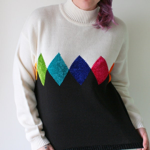 Colorblock Sweater - Etsy