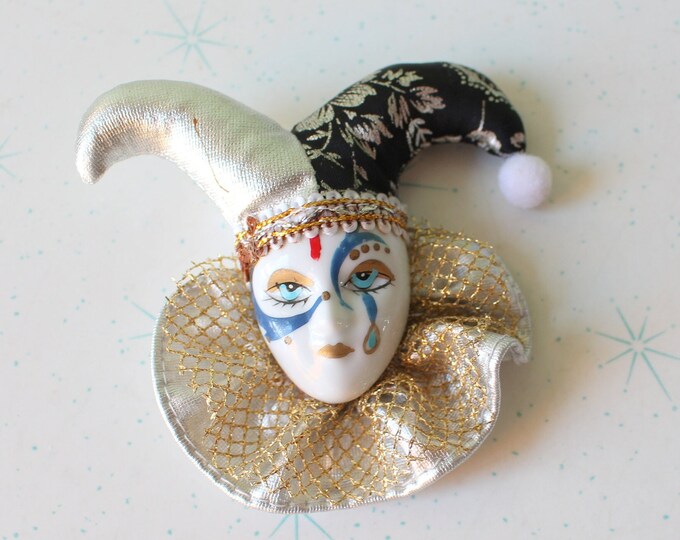 Vintage THEATER MASK Mime Clown Magnet.....opera. Woman. Retro. Drama ...