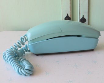 Blue Rotary Phone - Etsy
