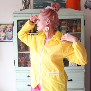 1980s RAD Hipster Yellow Jacket....size Small Medium....unisex ...