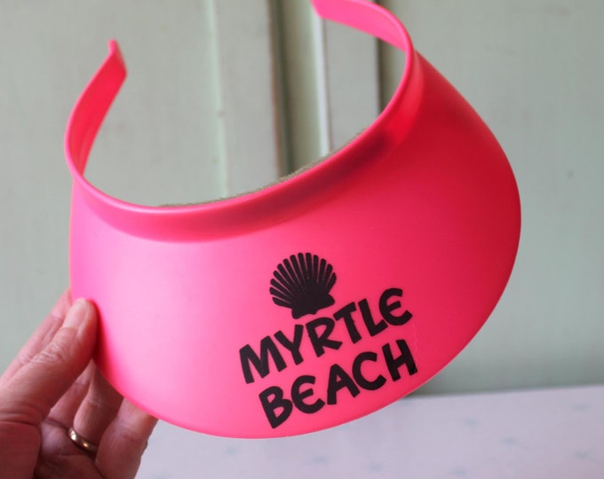 Vintage 1980s Neon Visor Hat...costume. 1980s Hat. Colorful. Vacation ...
