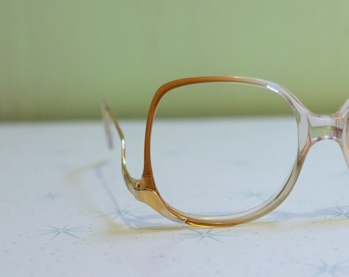 Vintage 70s Retro Eyewear Frames: Big Lens Mod Glasses - Etsy