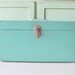1970s MID CENTURY Atomic Blue Sewing Box.....threads. Sewing. Craft ...