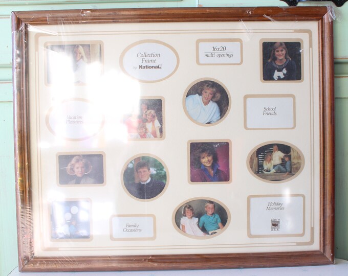 1970s 80s Wooden Collage Vanity Picture Frame....70s Home. Novelty ...