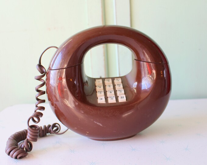 1960s Vintage RETRO Telephone.....atomic. Brown. Rad. 70s Phone ...