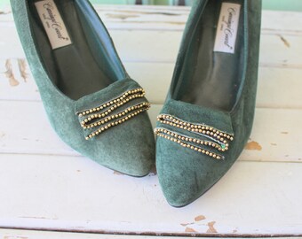 Emerald green shoes | Etsy