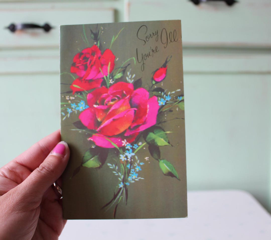 1960s 1970s Vintage Mid Century Floral Greeting Card..new Old Stock ...