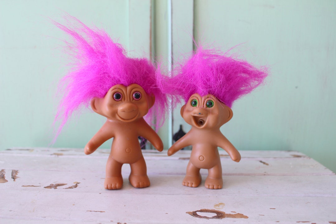 Vintage TROLLS Doll Set...doll. Collectible. Troll. 1980s. 1990s ...