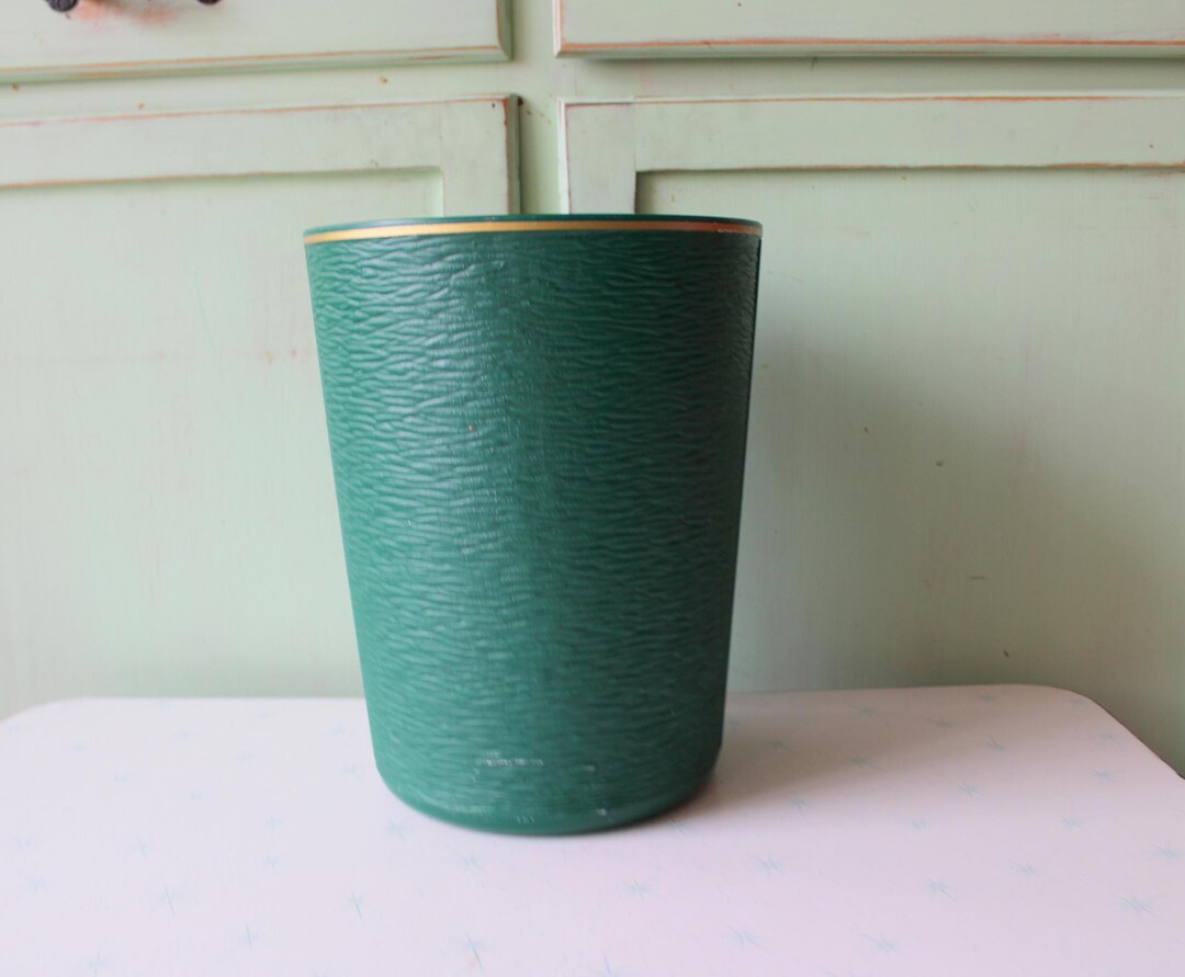 Vintage Mid Century ATOMIC Trash Can...bathroom. Bins. 1960s. 1970s ...