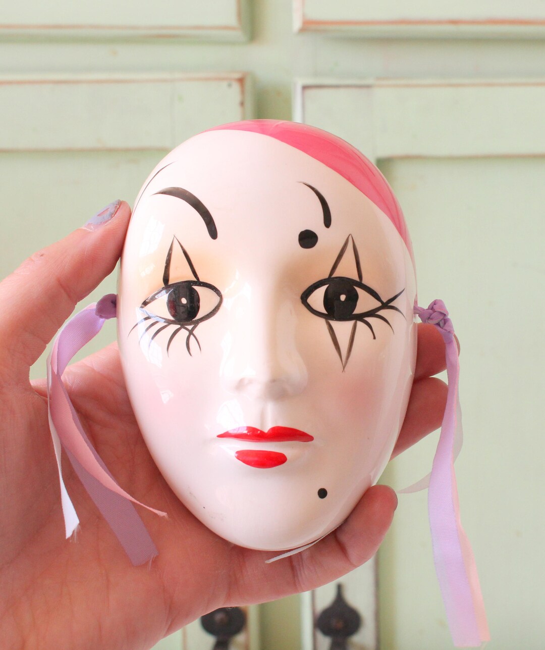 Vintage THEATER MASK Mime Wall Art...masquerade. Ballerina. Festive ...