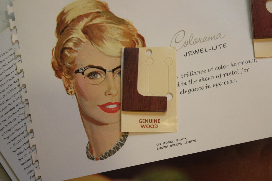 NOS Vintage GENUINE WOOD Letter L Brooch.....retro. 1970s. Classic ...