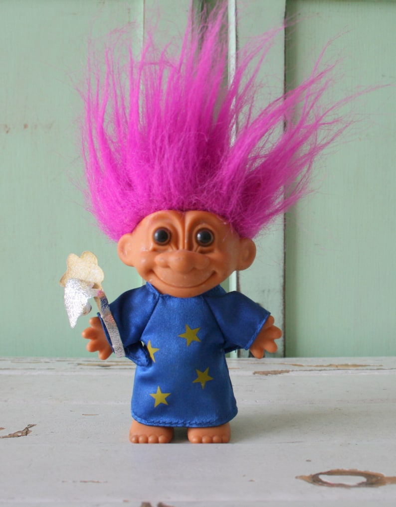 Vintage TROLL Doll...doll. Collectible. Wizard. 1980s. 1990s. - Etsy