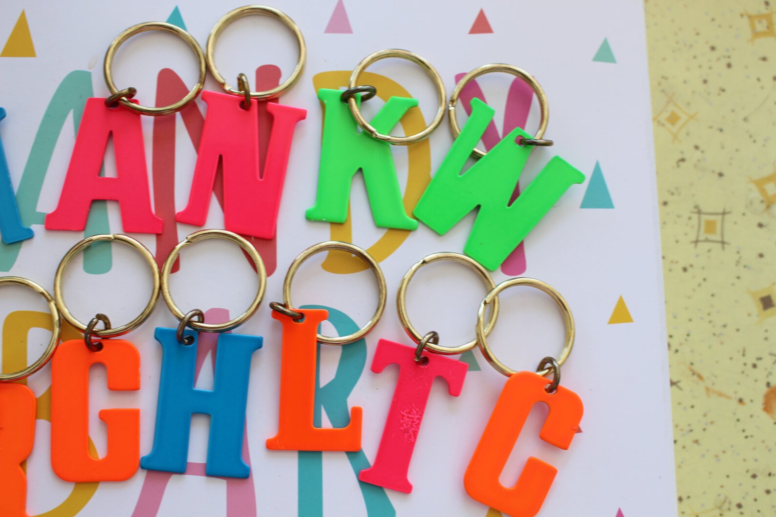 Vintage LETTER Alphabet Keychains...hipster. Collectible. - Etsy