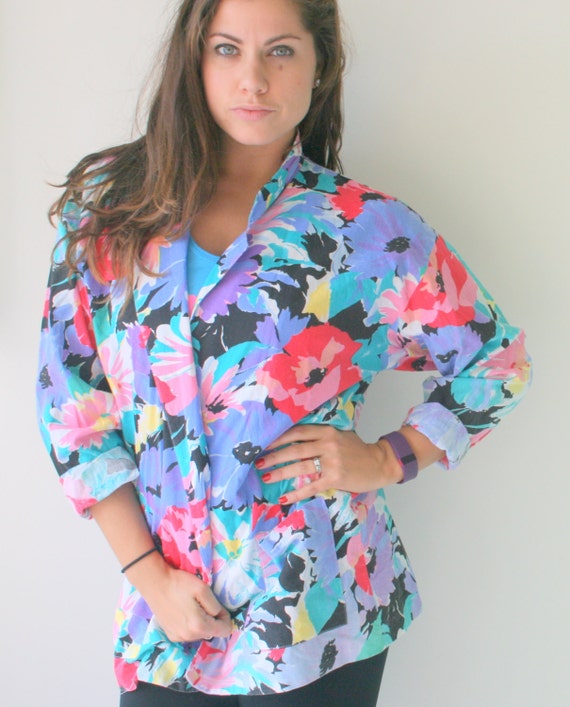 80s 90s bright blue - Gem