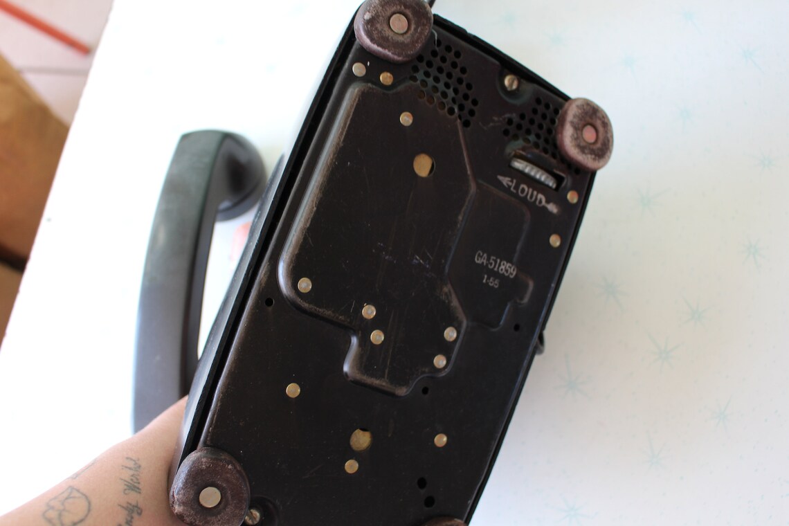 1960s 1970s BLACK Telephone.....retro. Diner. Rad. 1960s - Etsy