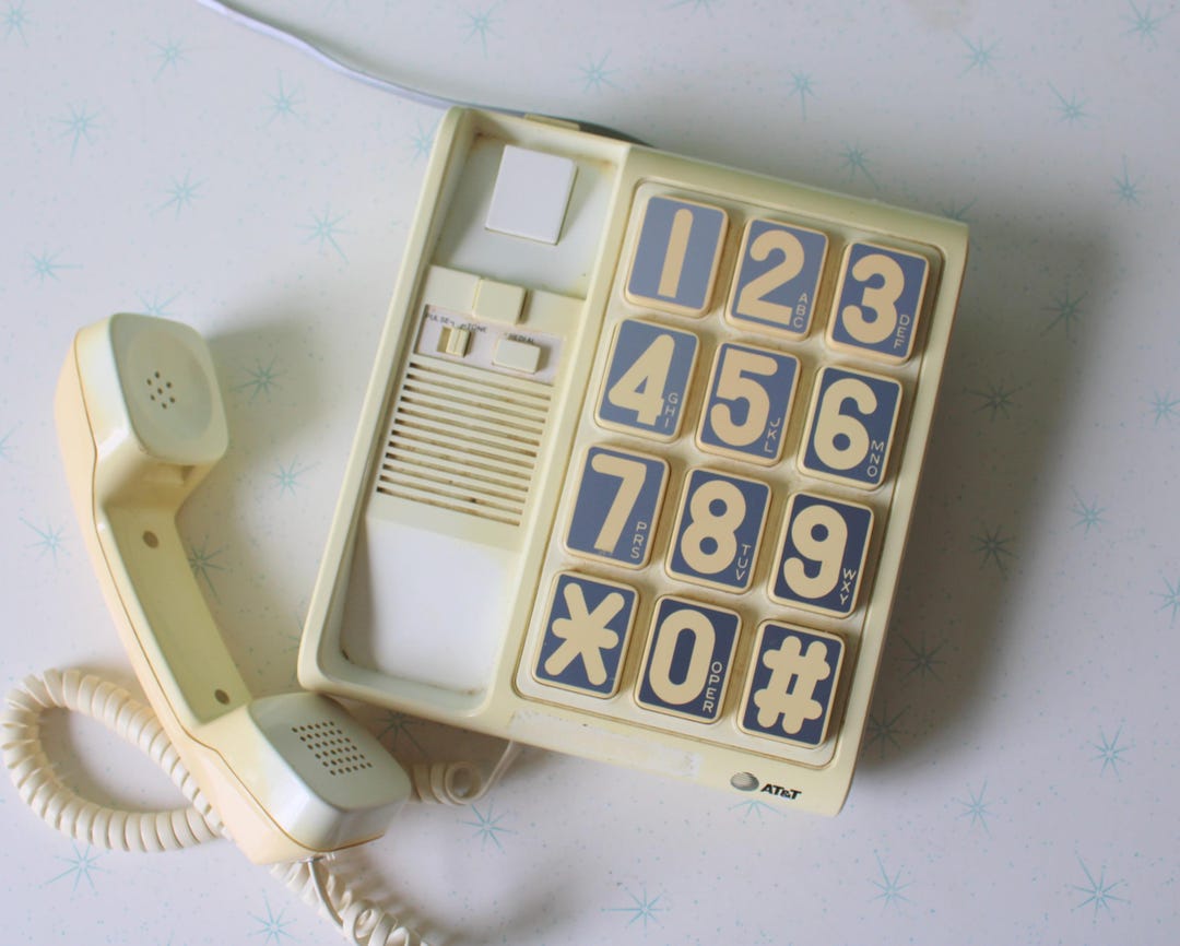 Vintage Yellow Desktop Telephone: Retro 1980s Decor (as Is) - Etsy UK