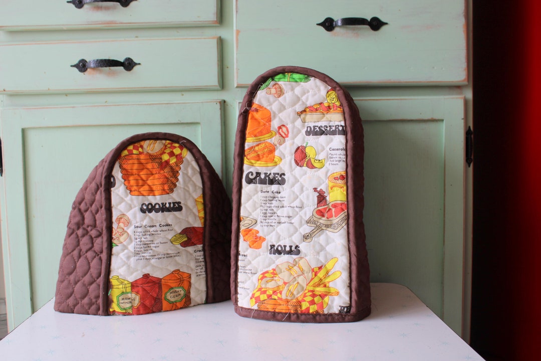 1970s Groovy Linen Oven Mitt Pot Holder SET: Retro Kitchen Decor - Etsy