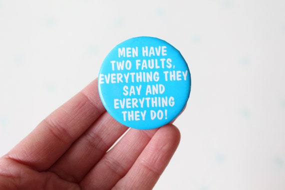 1980s Vintage Funny Comical Button Pin...gag. retro a… - Gem