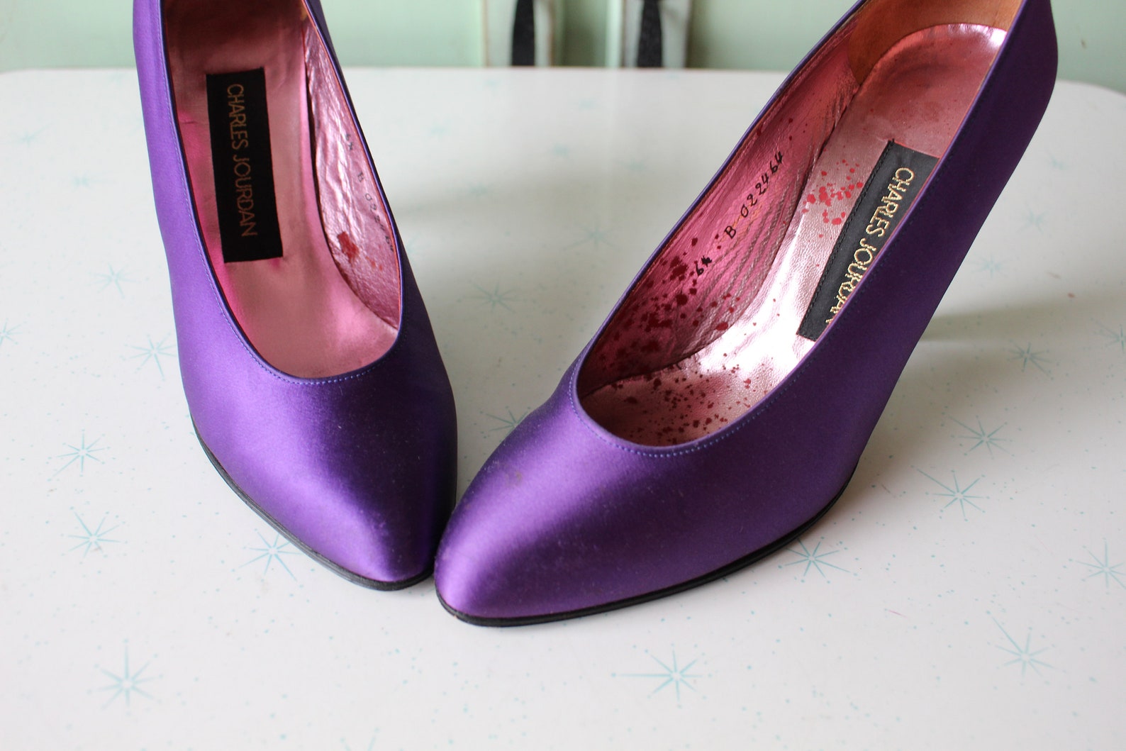 Vintage PURPLE SATIN Heels.....size 6.5 Womens....pumps. - Etsy