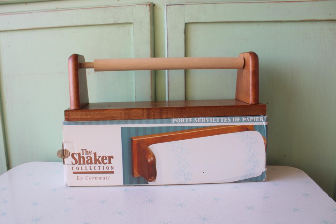NOS Vintage 1980s Wooden Paper Towel Holder Shelf: Farmhouse Decor NIB ...