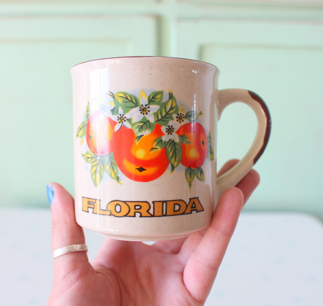Vintage FLORIDA Orange Novelty 1970s Mug..fruit. Home Decor. Beach ...