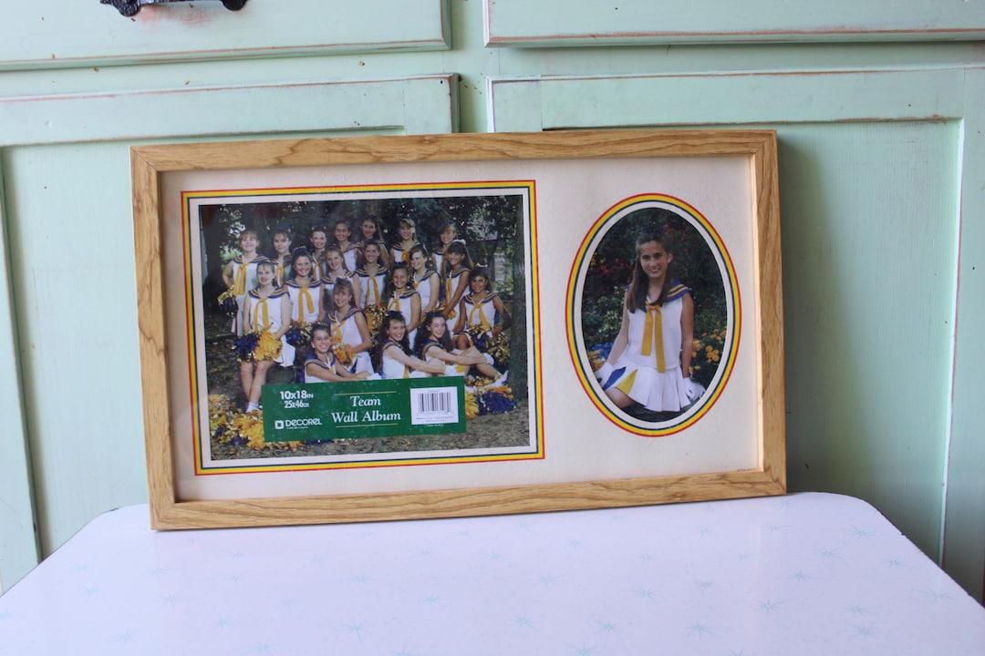 1980s Vintage Solid Oak Collage Picture Frame: Team Wall Album - Etsy