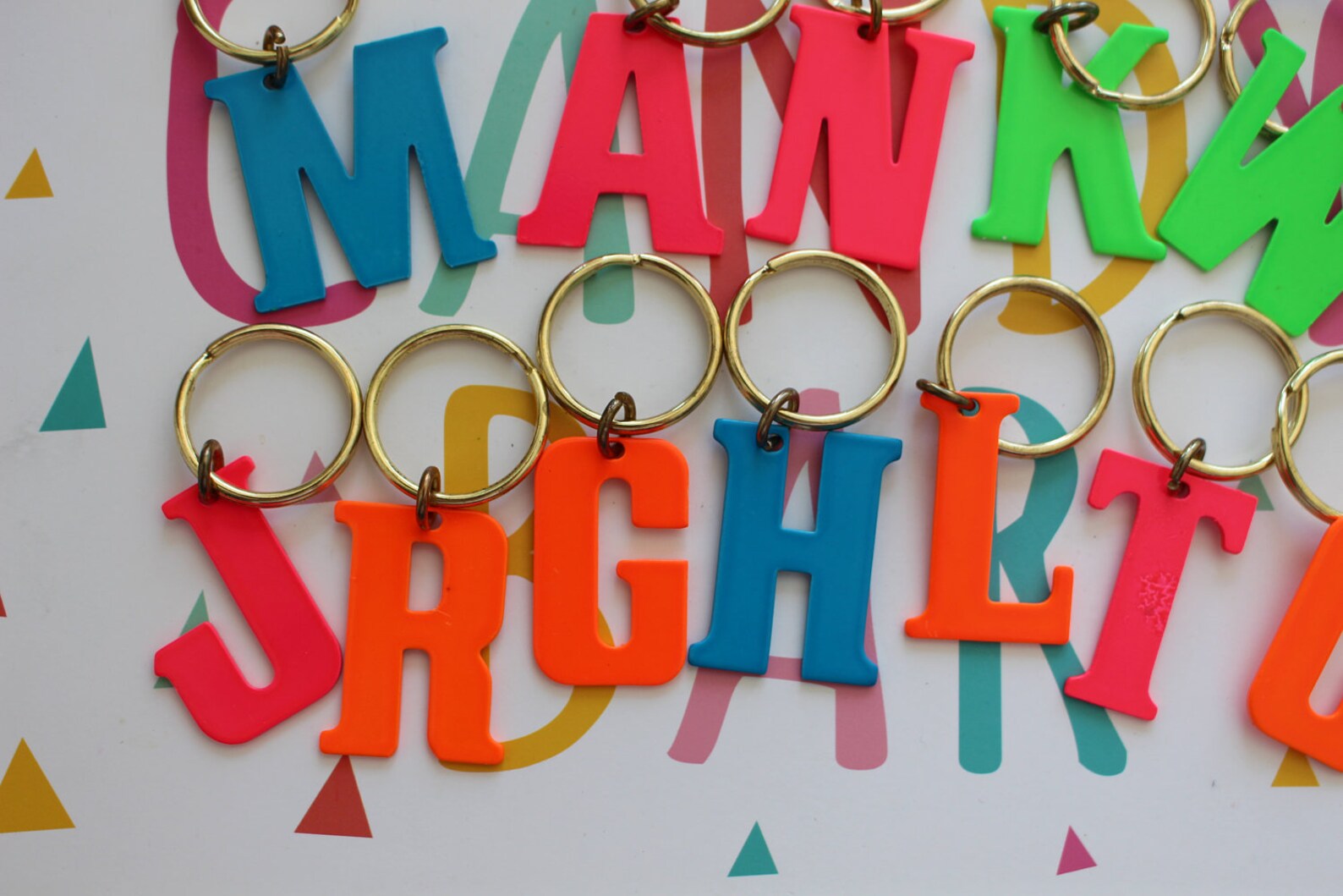 Vintage LETTER Alphabet Keychains...hipster. Collectible. - Etsy