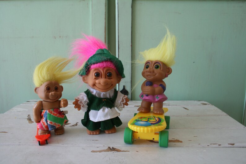 Vintage TROLLS Doll Set...doll. Collectible. Troll. 1980s. - Etsy