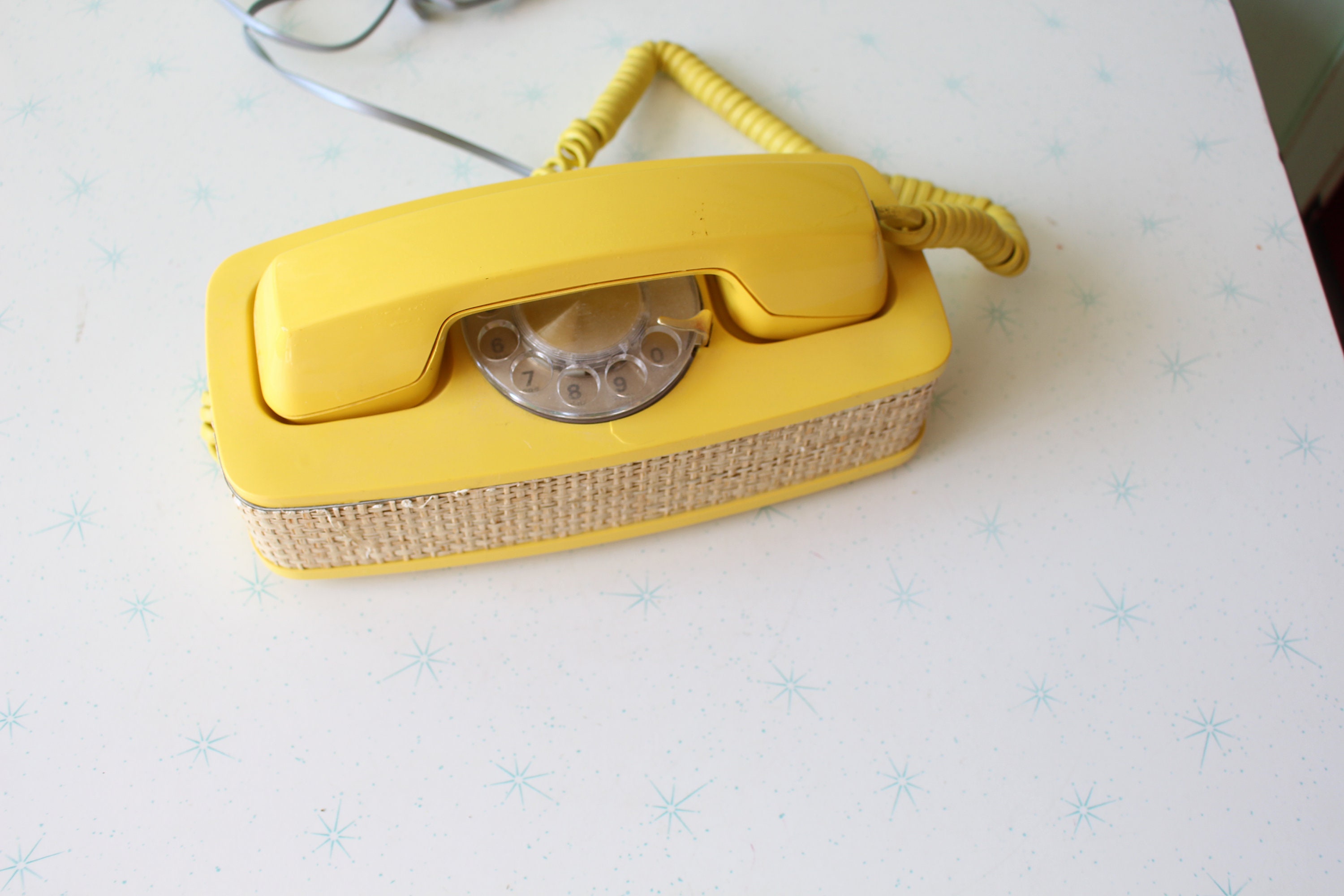1960s 1970s Yellow Telephone.....retro. Diner. Rad. 1960s | Etsy