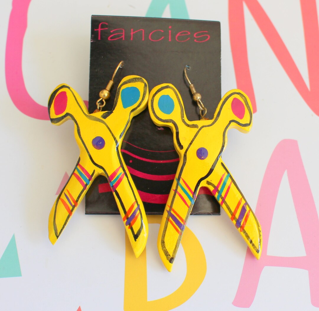 1980s SCISSSOR Earrings....kitsch. Retro. New Old Stock. Jewelry ...