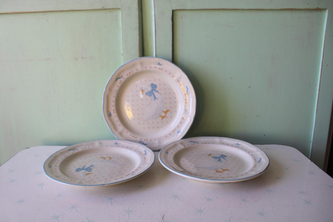 1980s 90s DUCK Print Plate Set of 3...country Duck. Cottage Goose ...